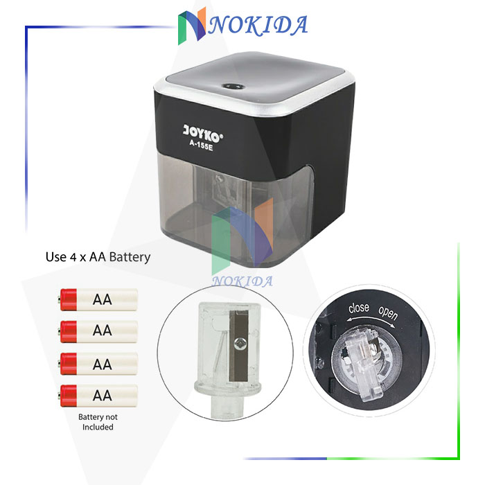 Promo Nokida Elektric Pencil Sharpener Joyko [A-155E] / Rautan Pinsil ...